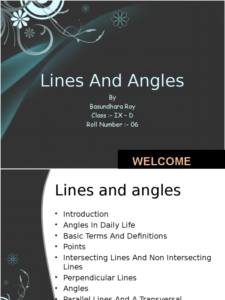 Lines and Angles | PDF | Angle | Line (Geometry)