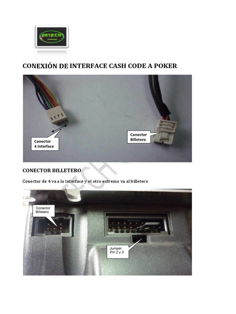 Conexion de Interface Cashcode A Poker | PDF | Juegos y actividades | Tecnología