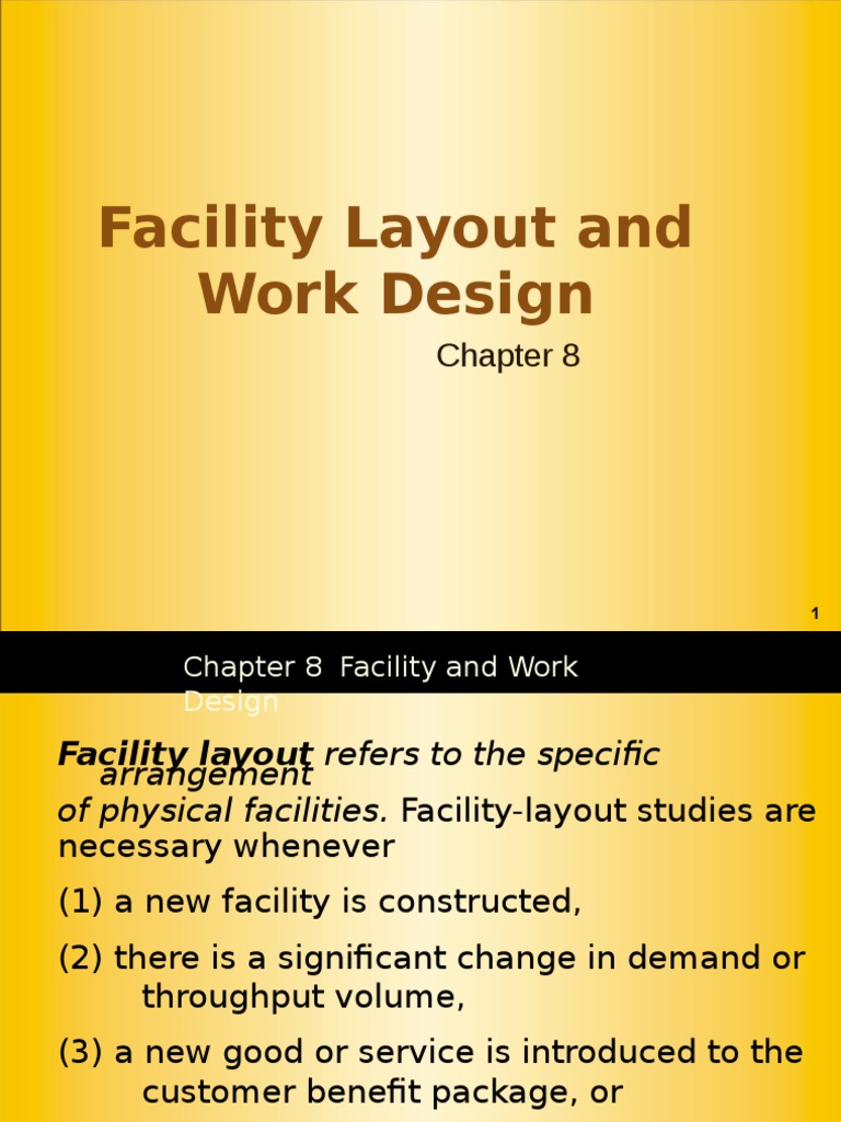 Facility Layout and Work Design | PDF | Operations Management ...