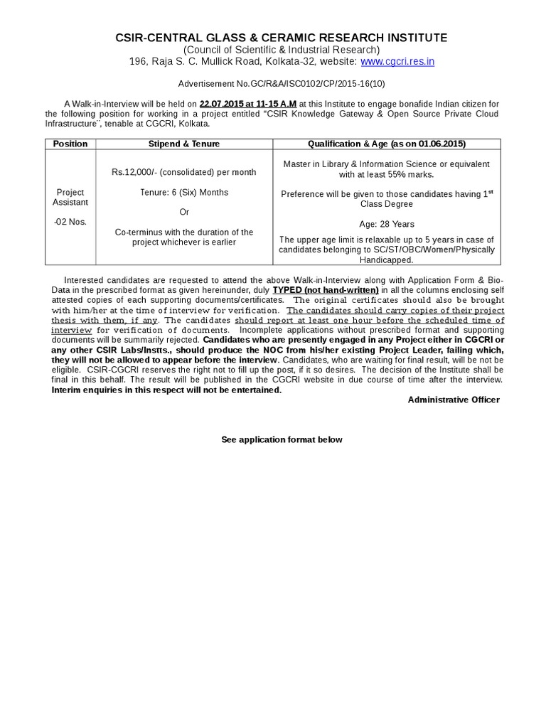 Csir-Central Glass & Ceramic Research Institute | PDF | Government ...