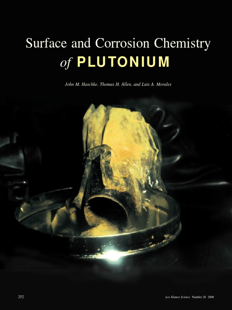 Plutonium Surface Corrosion Chemistry | PDF | Reaction Rate | Oxide