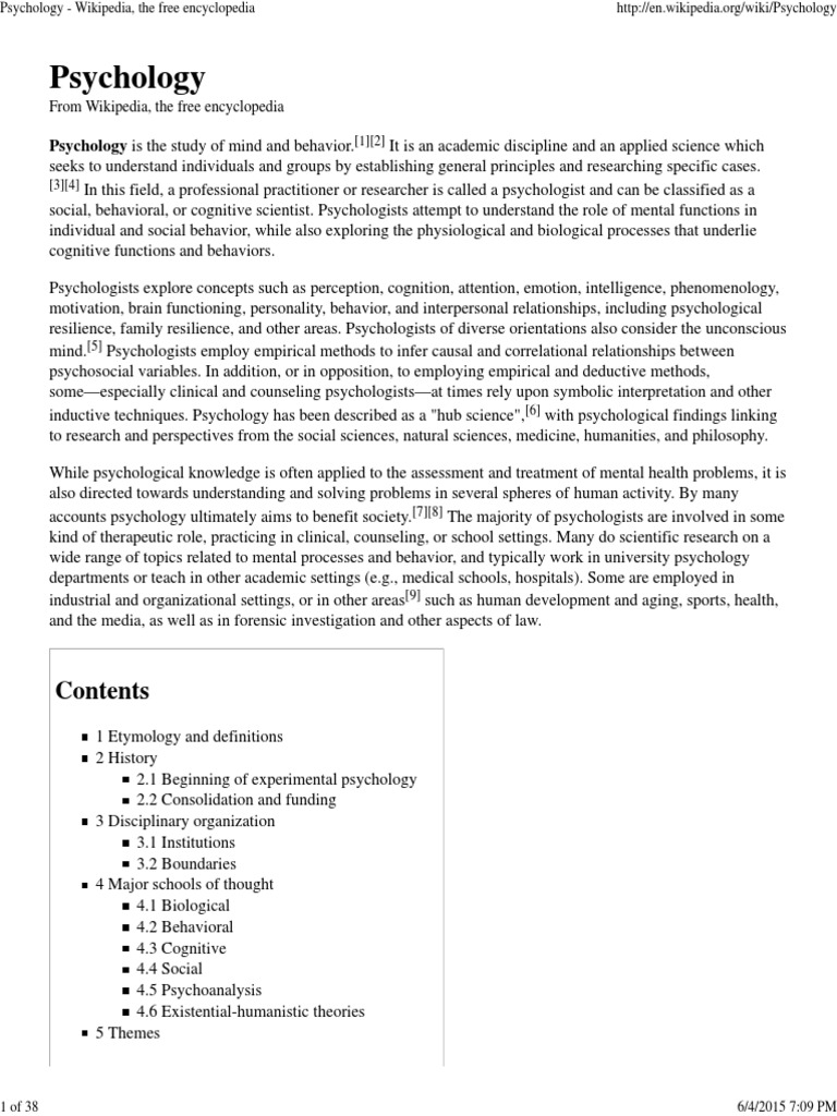 Psychology | PDF | Humanistic Psychology | Psychoanalysis