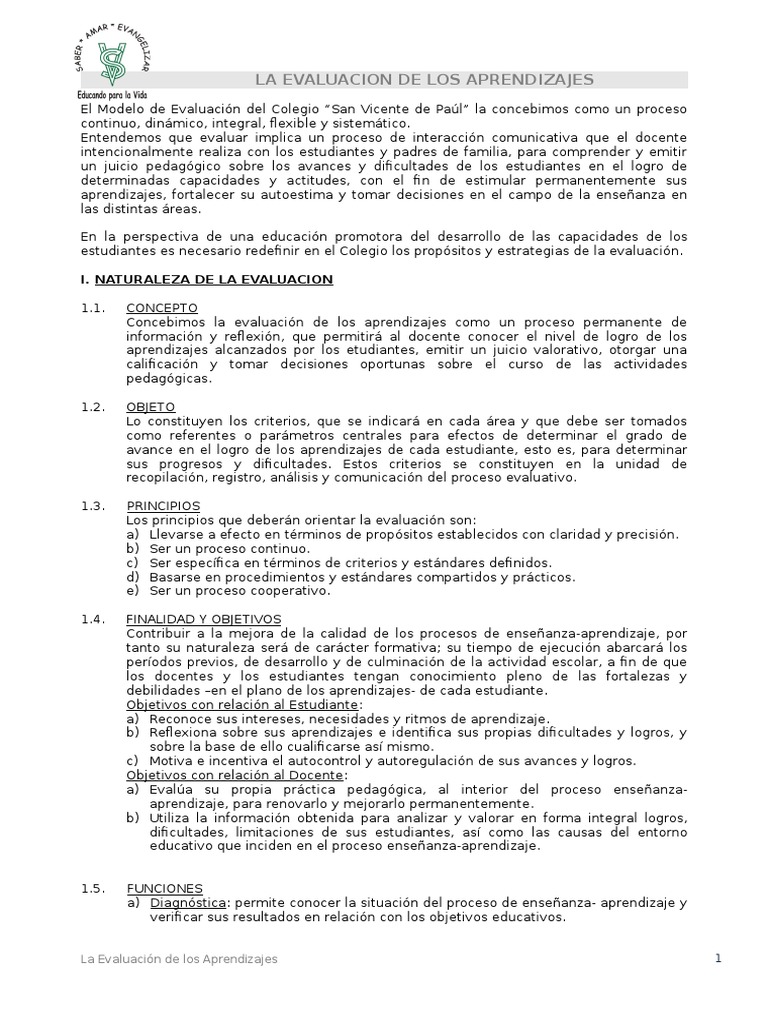 9 Modelo De Evaluación De Las Rutas De Aprendizaje Pdf Evaluación