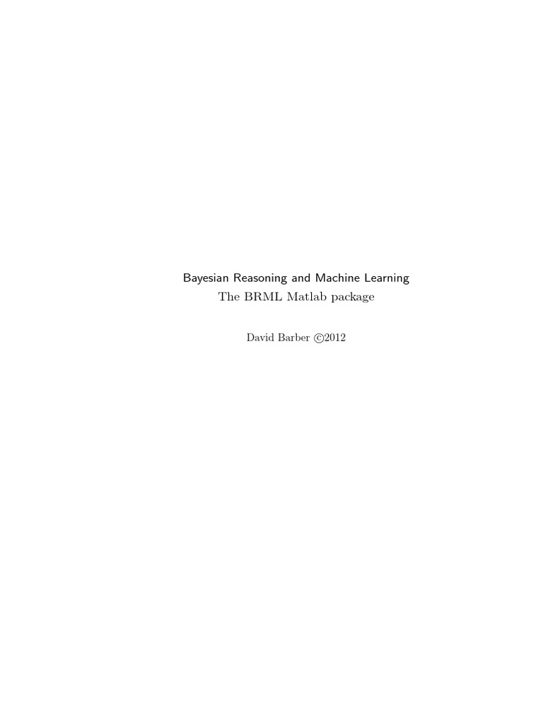 BRML Package | PDF | Matlab | Class (Computer Programming)