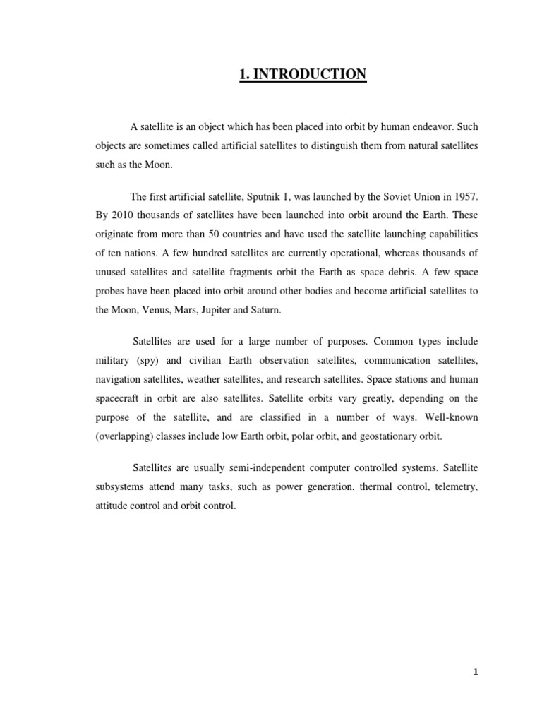 Introduction to satellites | Satellite | Sputnik 1