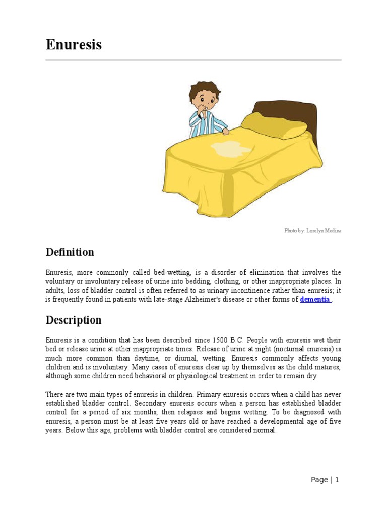 Enuresis | PDF | Nocturnal Enuresis | Urinary Incontinence