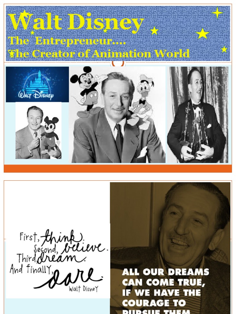 Walt Disney: The Entrepreneurial Journey | PDF | Walt Disney ...