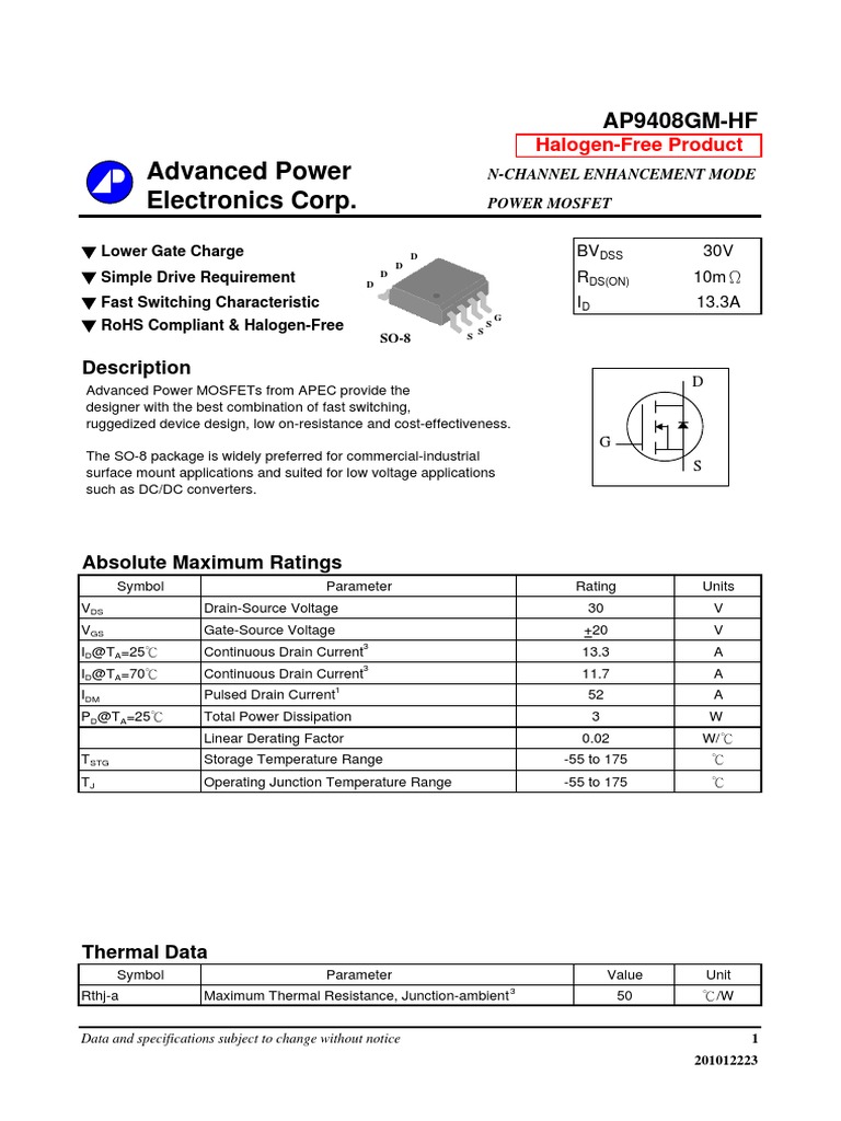 Advanced Power Electronics Corp.: Description | PDF | Computers ...