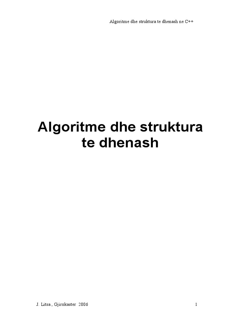 Algoritme Dhe Struktura Te Dhenash | PDF