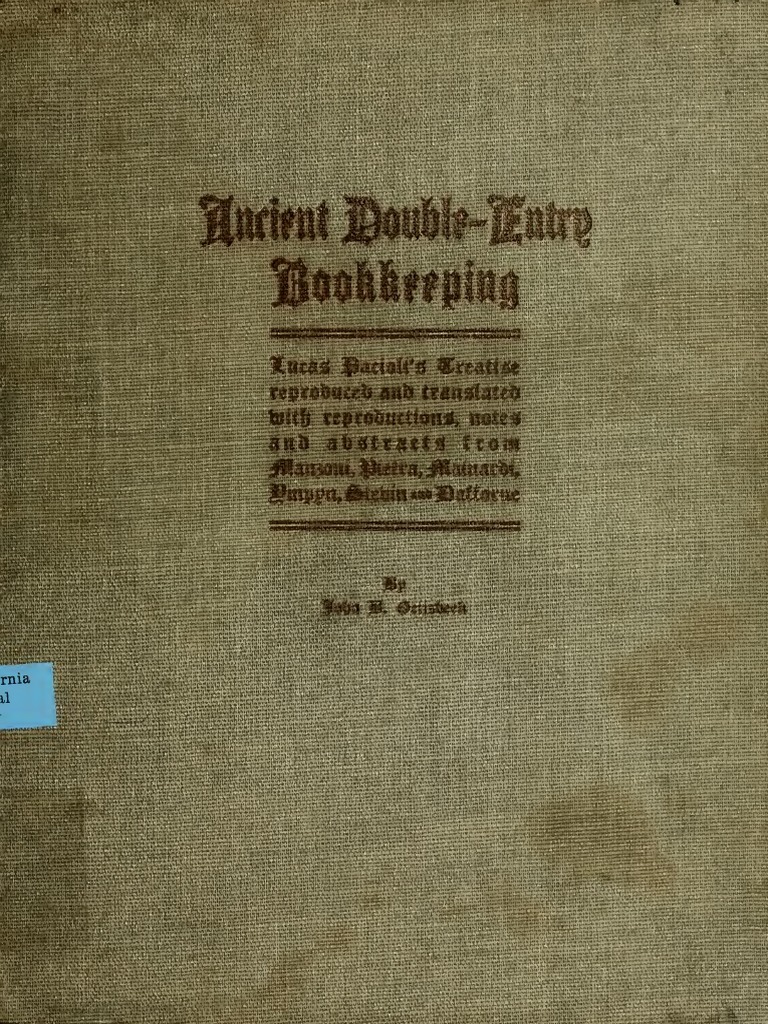 Ancient Double Entry Bookkeeping