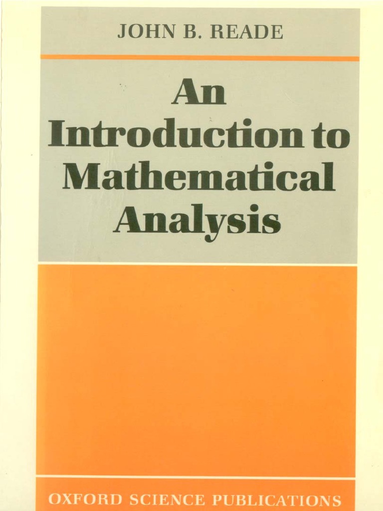 Introduction To Mathematical Analysis | PDF