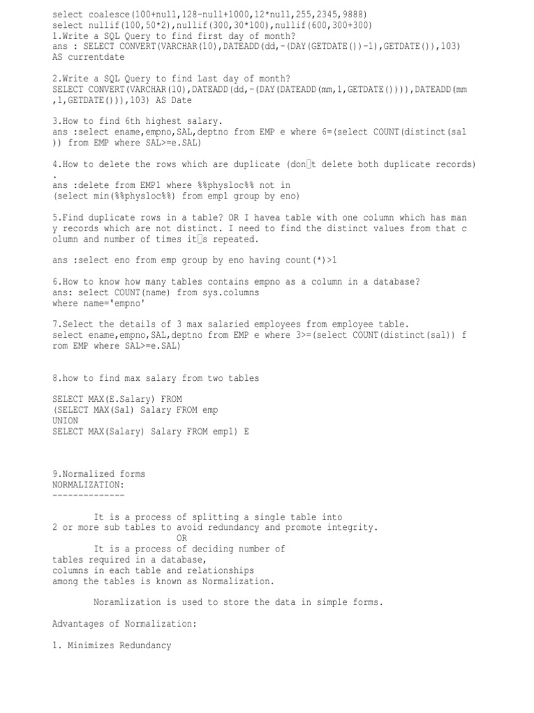 SQL Server Tips and Tricks in 40 Characters | PDF | Sql | Microsoft Sql ...