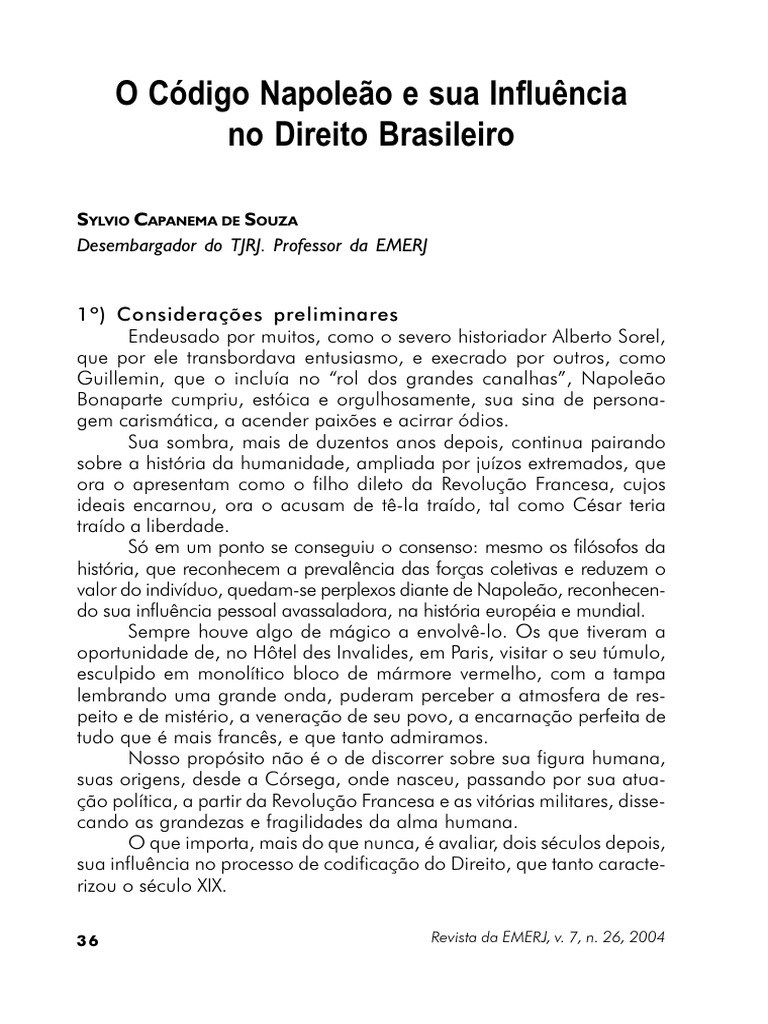 Código Civil Napoleônico Revista PDF | PDF | Testamento | Napoleão