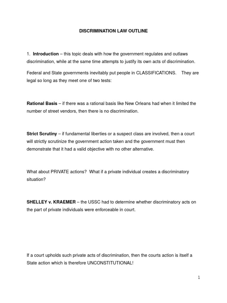 Discrimination Law | PDF | Civil Rights Act Of 1964 | Discrimination