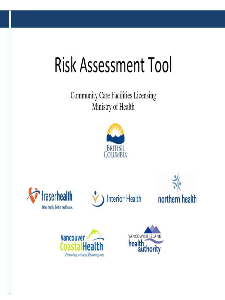 Risk Assessment Tool: Community Care Facilities Licensing Ministry of ...