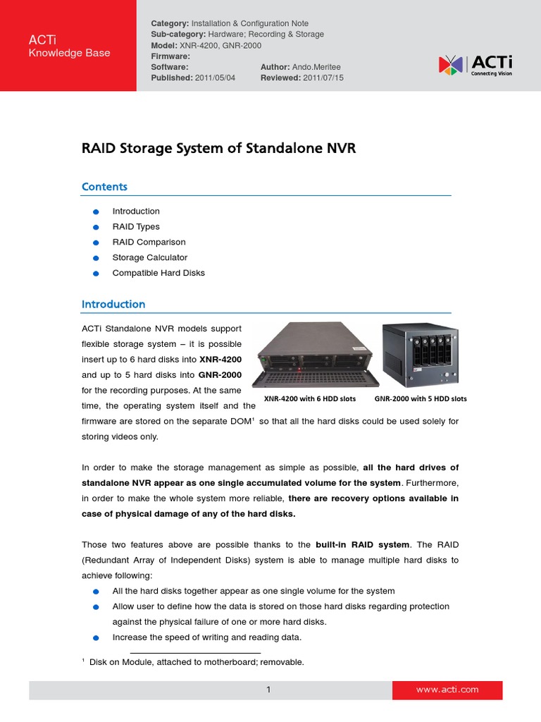 RAID Storage System | PDF | Hard Disk Drive | Disk Storage