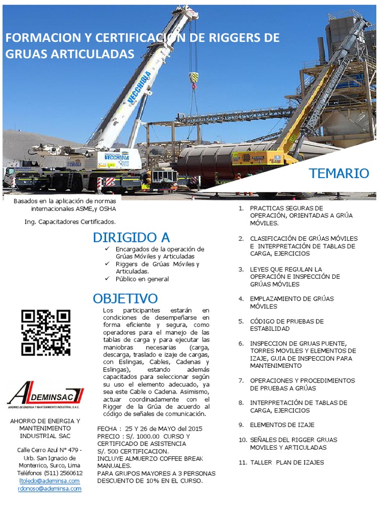 Curso Rigger Gruas Articuladas | PDF