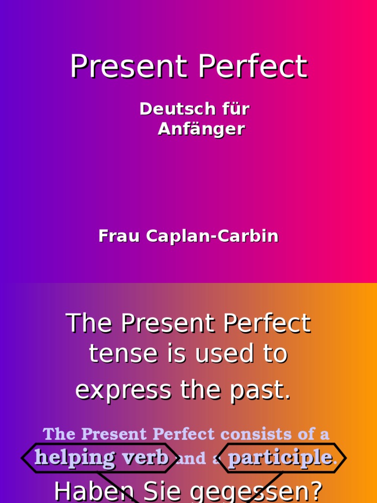German - Present Perfect