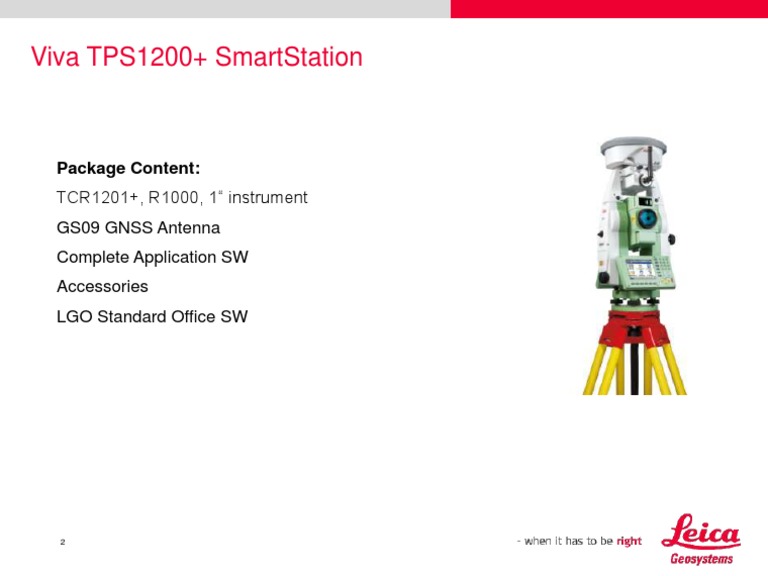 Viva TPS1200+ SmartStation Overview | PDF