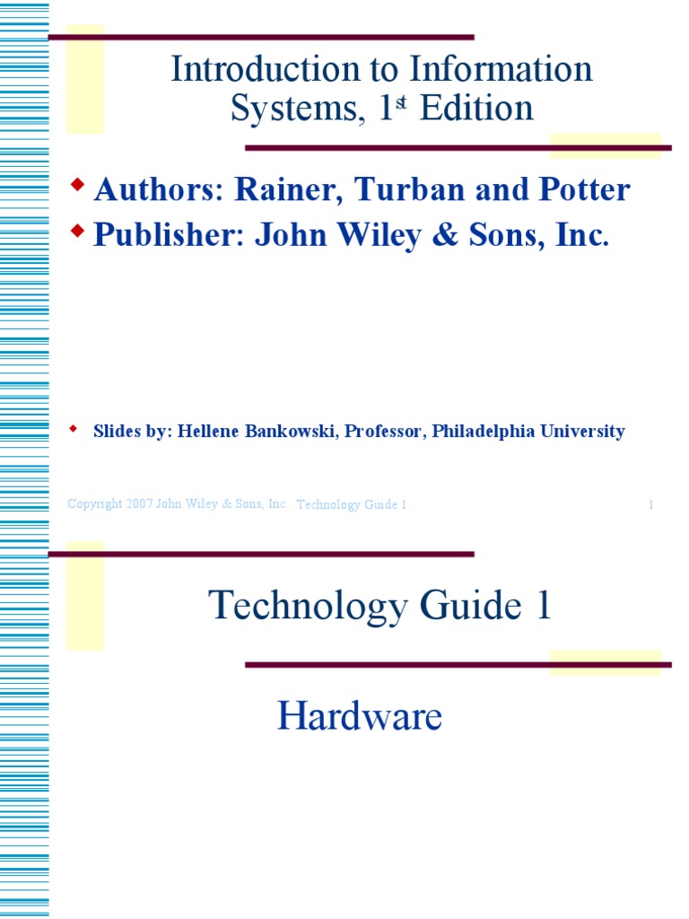 Introduction To Information Systems, 1 Edition: Authors: Rainer, Turban ...