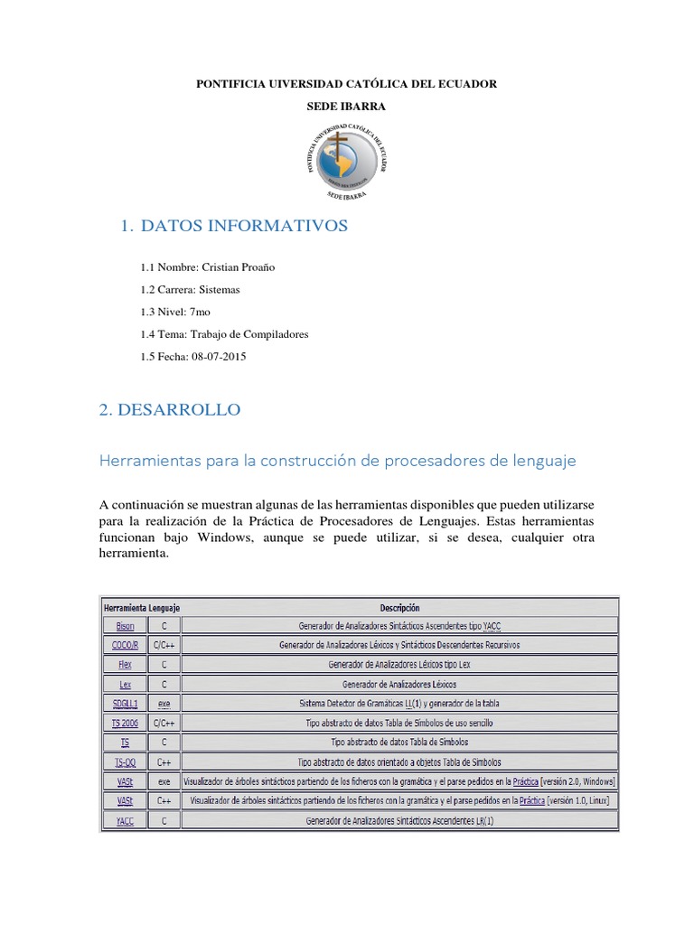 Flex y Bison | PDF | Compilador | Lenguaje de programación