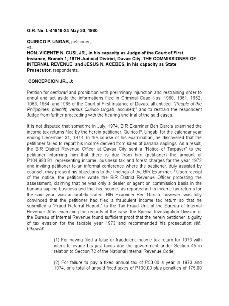 An Analysis of a Tax Evasion Case Involving the Filing of Fraudulent ...