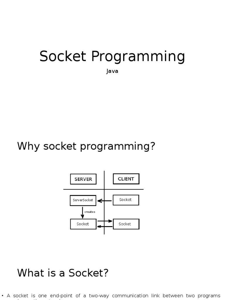 Socket Programming in Java | PDF | Port (Computer Networking) | Network Socket