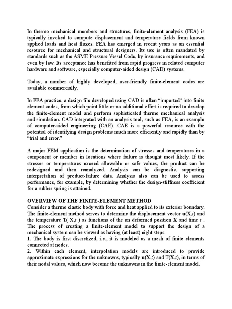 Overview of The Finite-Element Method | PDF | Finite Element Method | Graphical User Interfaces
