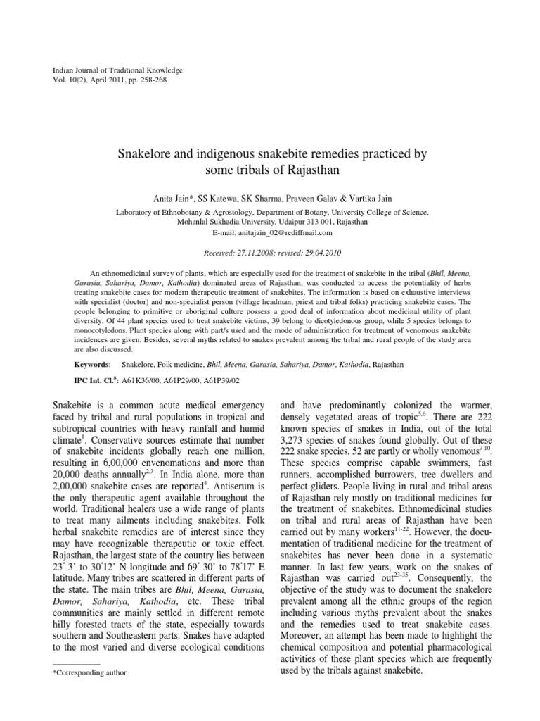 Snakelore Ijtk | PDF | Snake | Plants