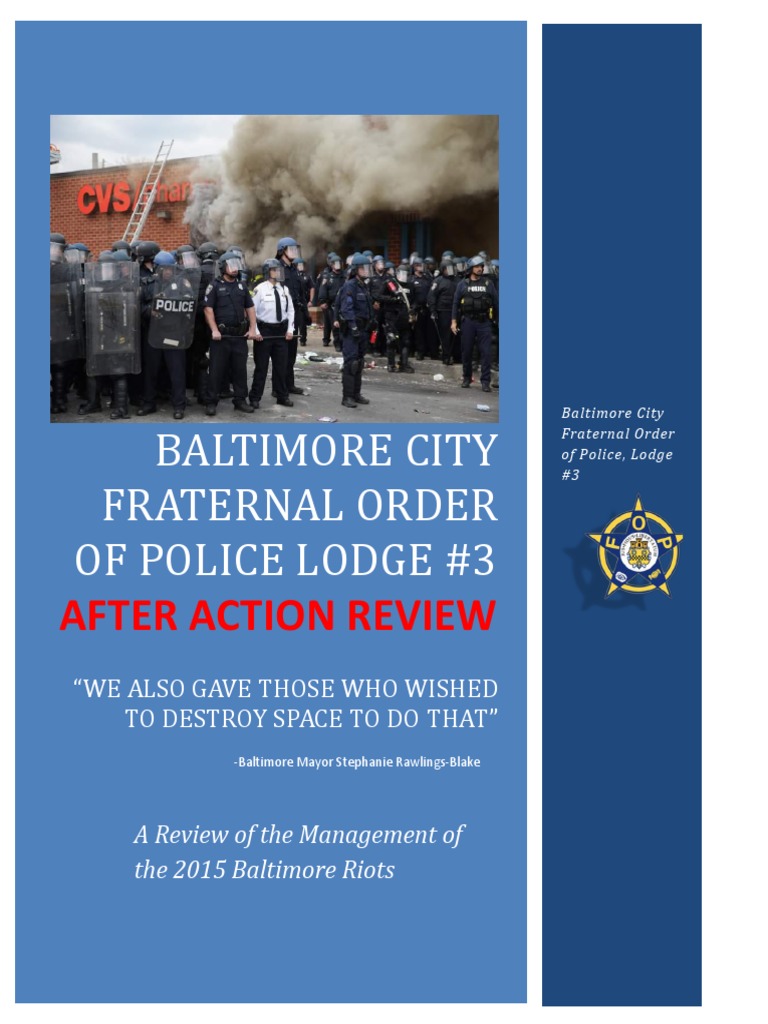 Baltimore FOP After Action Report | PDF | Baltimore Police Department ...