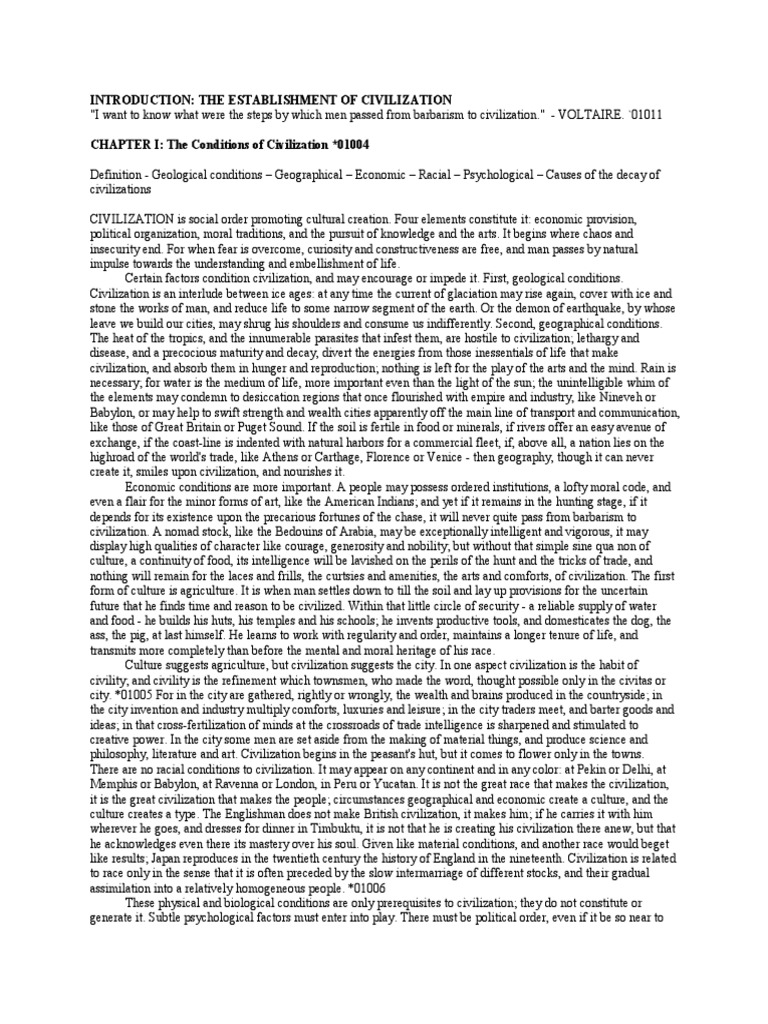 Conditions of Civilization | PDF | Civilization | Science