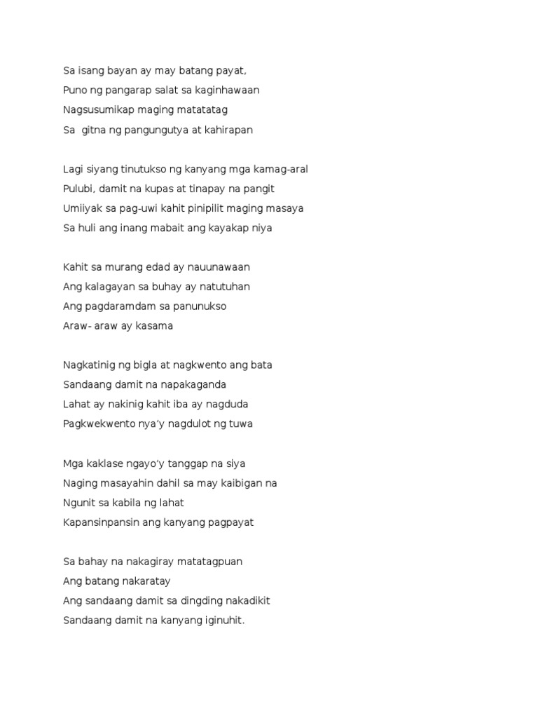 Sandaang Damit Poem | PDF