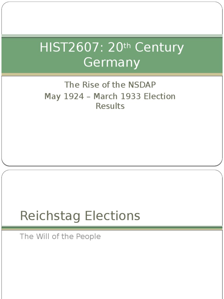 NSDAP Election Results 1924-1933 | PDF