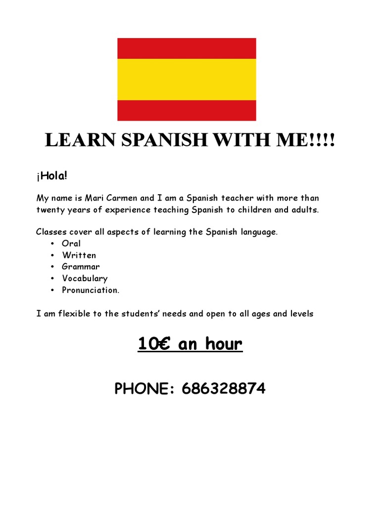 Spanish Lessons for All Ages & Levels | PDF