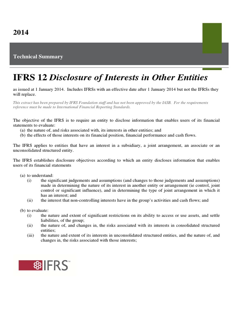 Ifrs 12 | PDF