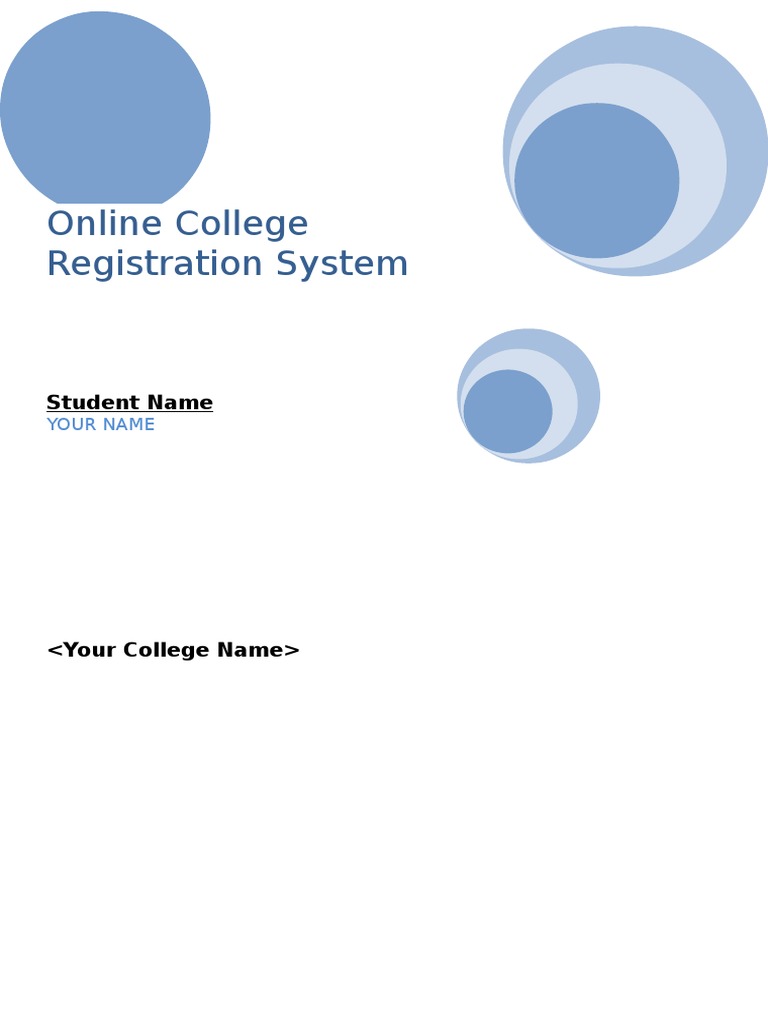 Online College Registration System Sample Documentation | PDF | Dynamic ...