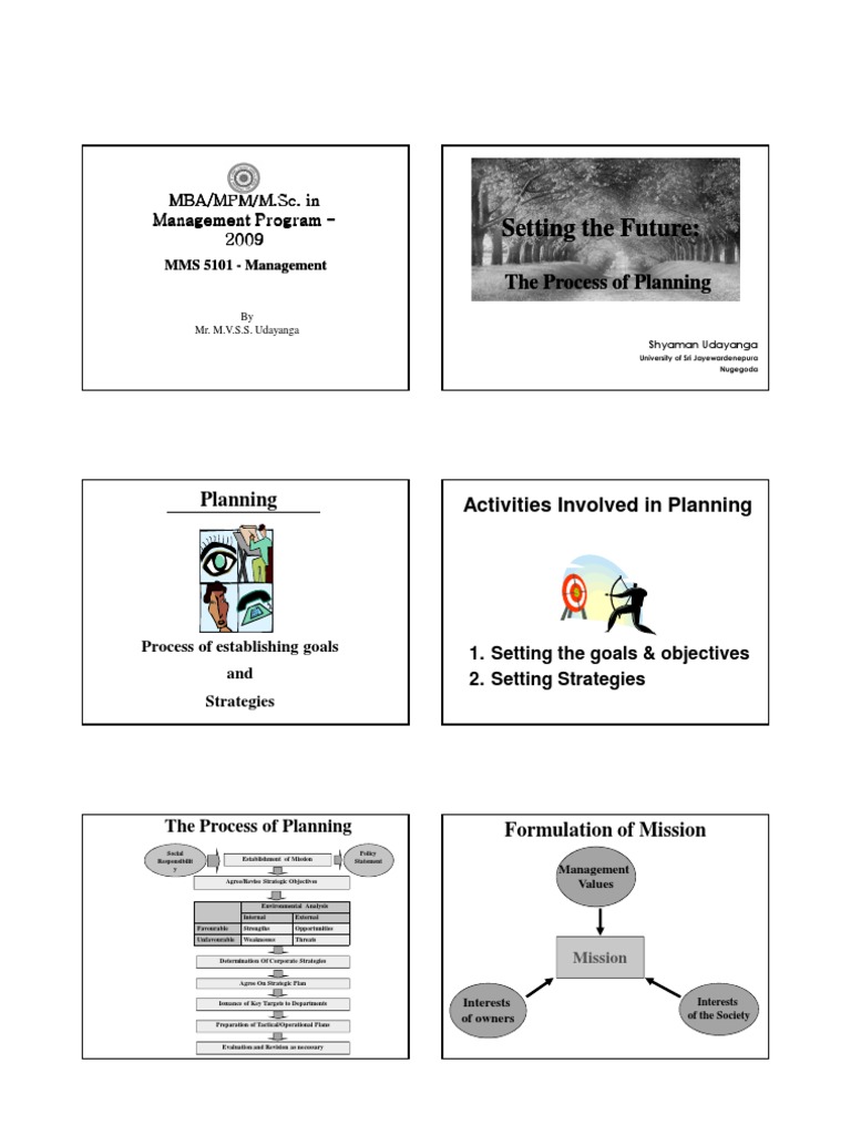 MBA - Planning (Compatibility Mode) | PDF | Strategic Management ...