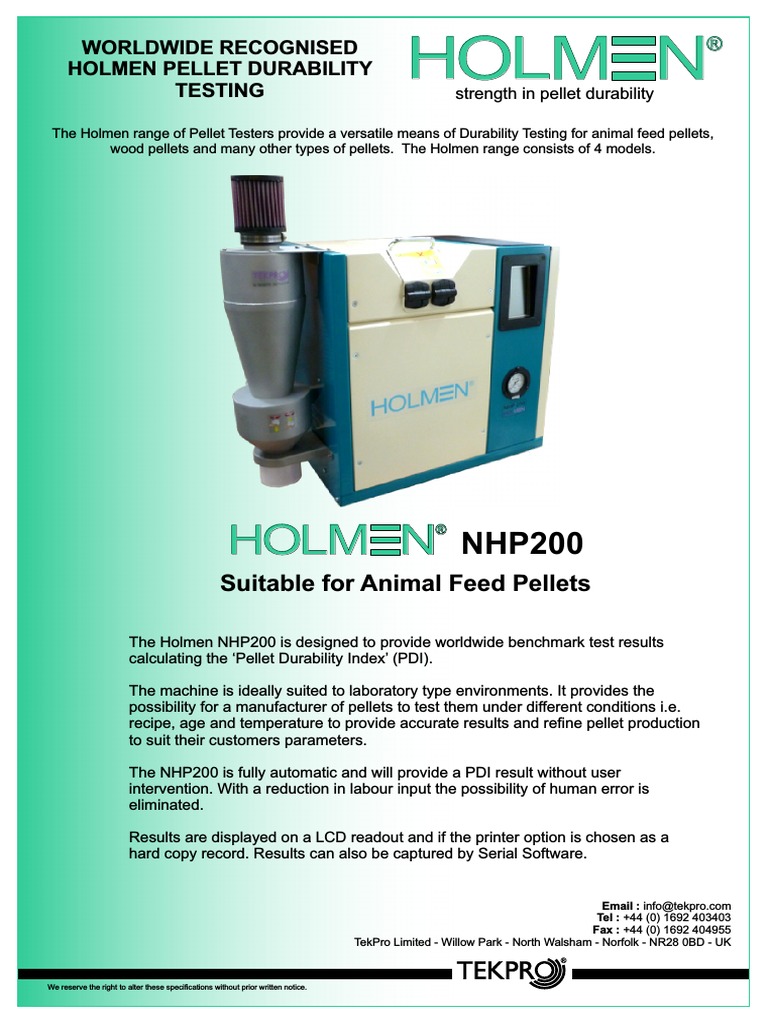 Holmen NHP200 Leaflet | PDF