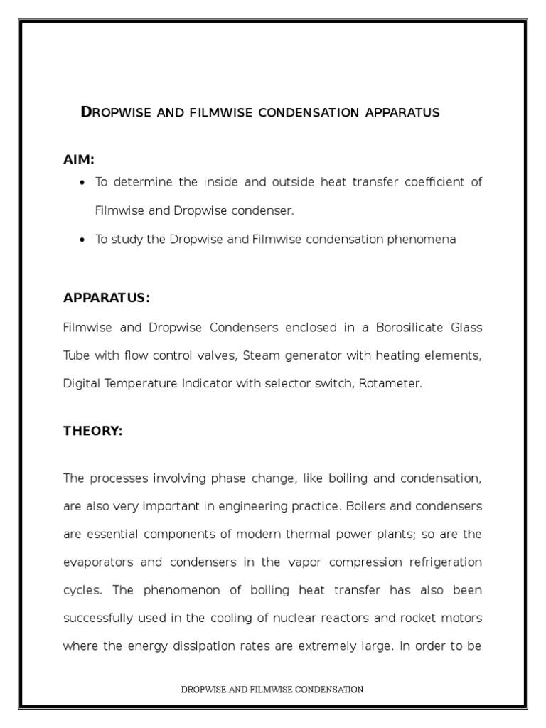 Dropwise and Filmwise Condensation | Heat Transfer | Phases Of Matter
