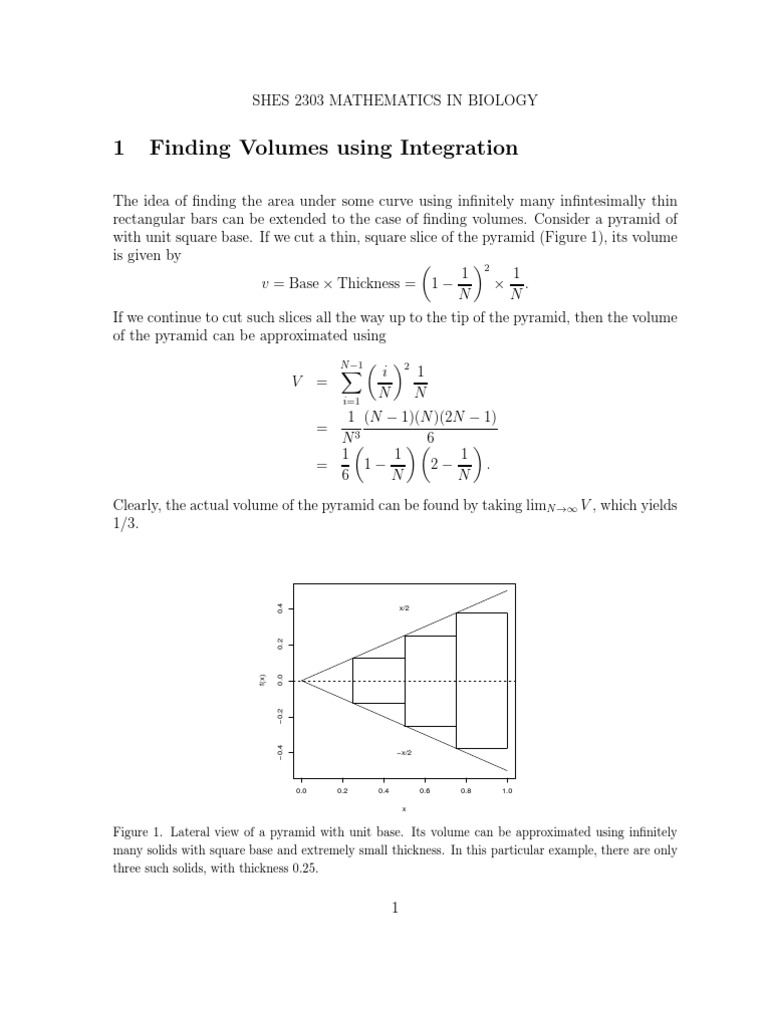 1 Finding Volumes Using Integration | PDF | Integral | Volume