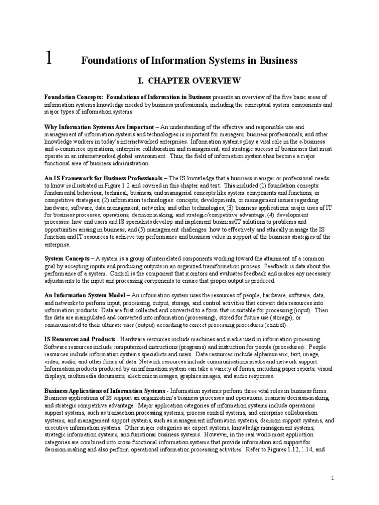 Chapter 01 Complete | PDF | Information System | Information