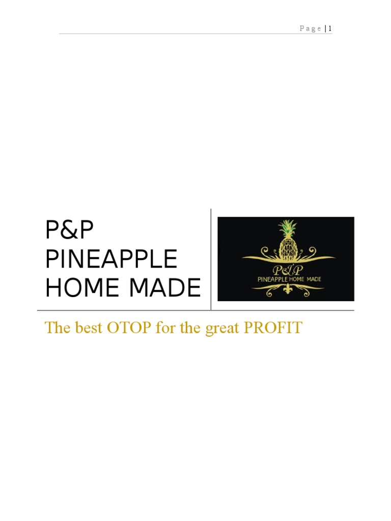 P&P Pineapple: OTOP Business Insights | PDF | Pineapple | Business