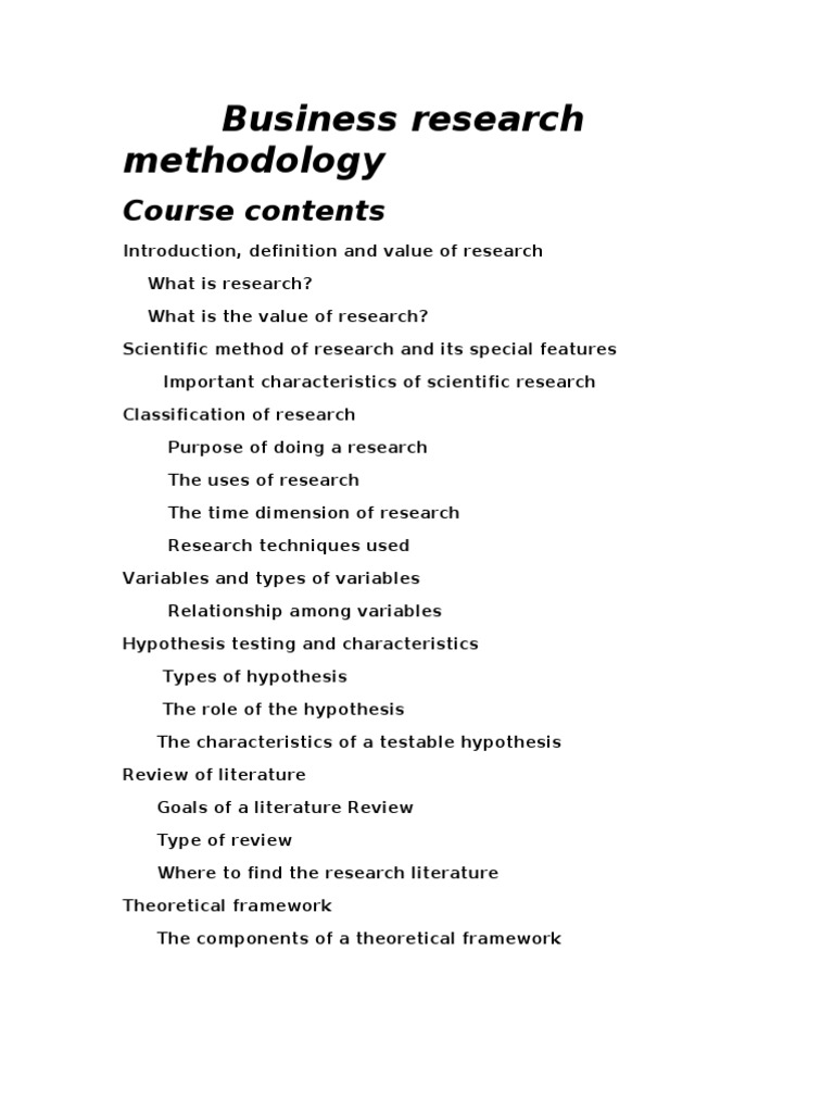 Business Research Methodology | PDF | Scientific Method | Hypothesis