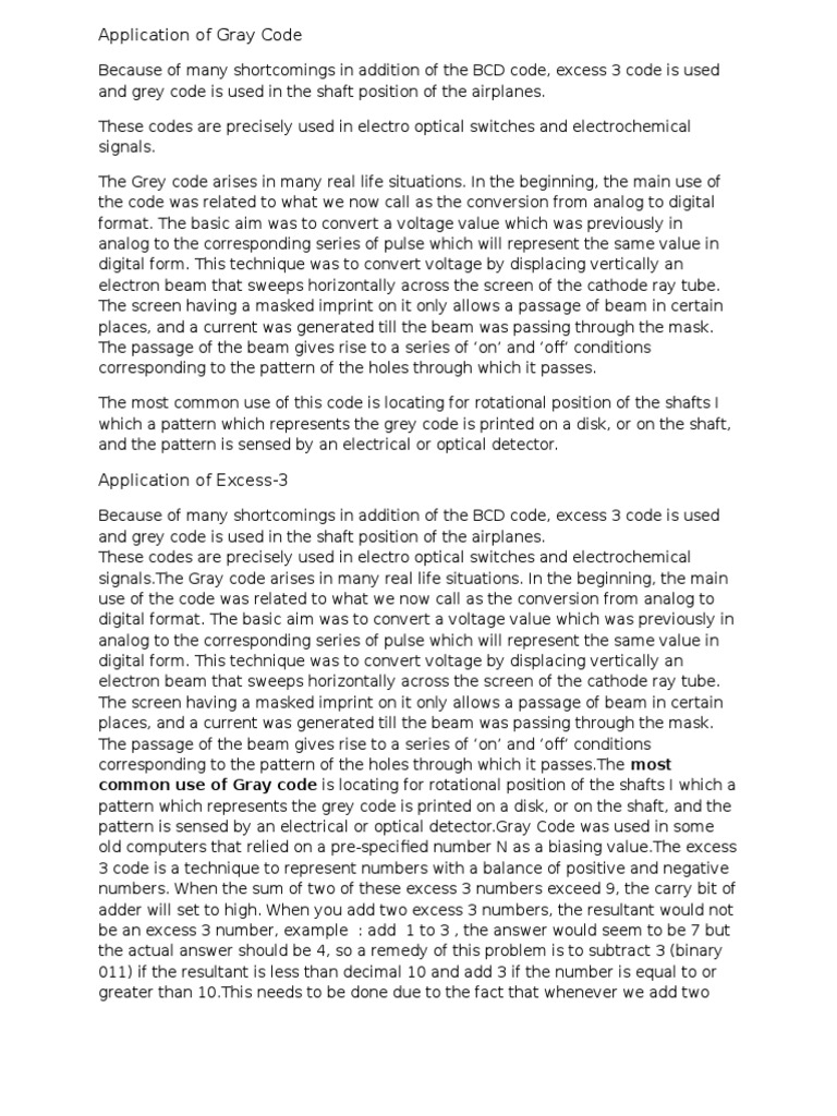 Application of Gray Code | PDF | Electrical Engineering | Lexicology