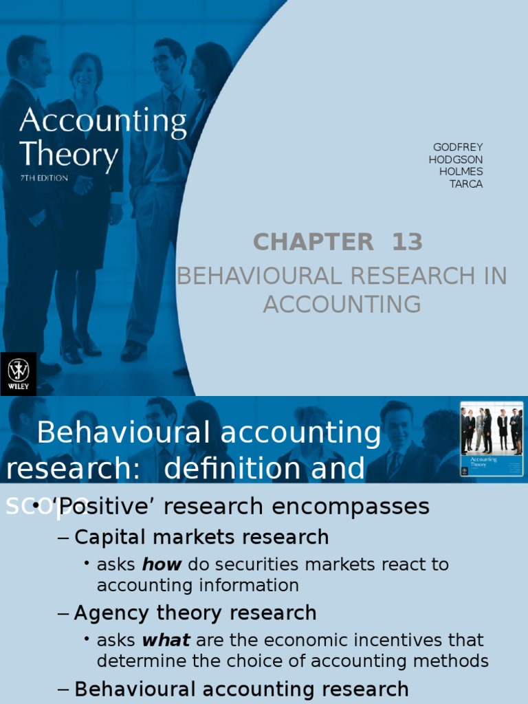 Understanding Behavioral Accounting Research | PDF | Decision Making ...