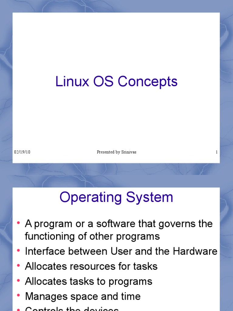 Linux OS Concepts | PDF | Kernel (Operating System) | Operating System