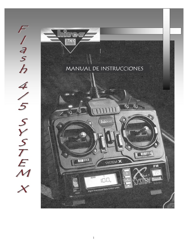 Manual Radiocontrol Hitec Flash4y5 SYSTEM X | PDF | Batería ...