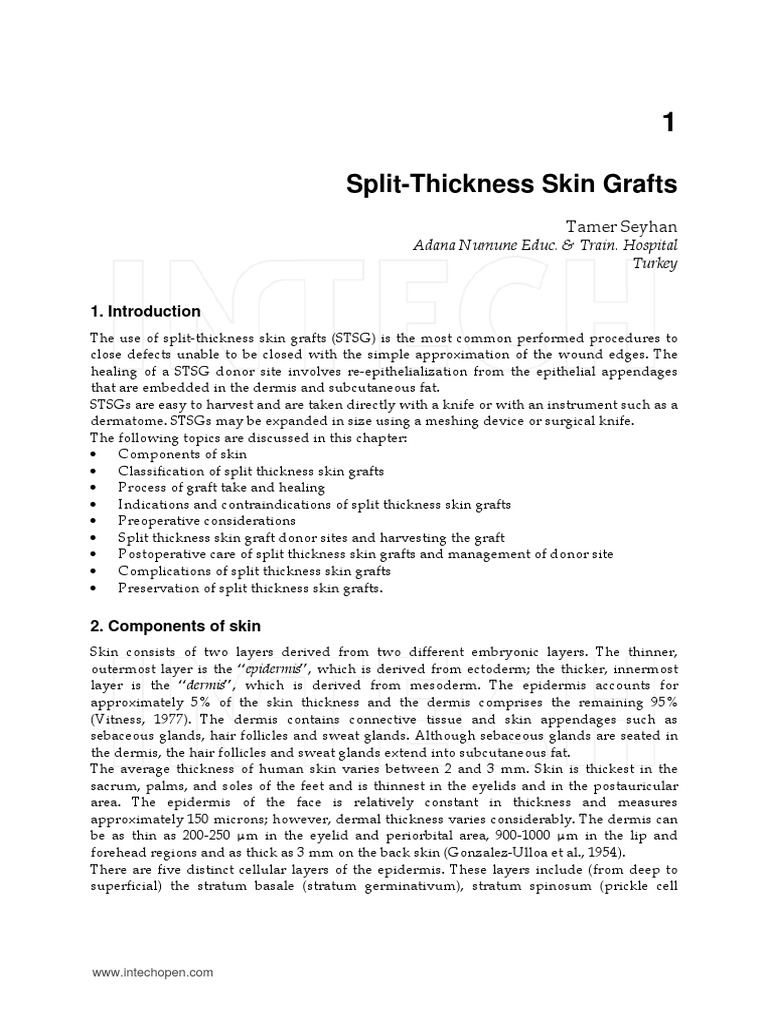 Split Thickness Skin Grafts | PDF