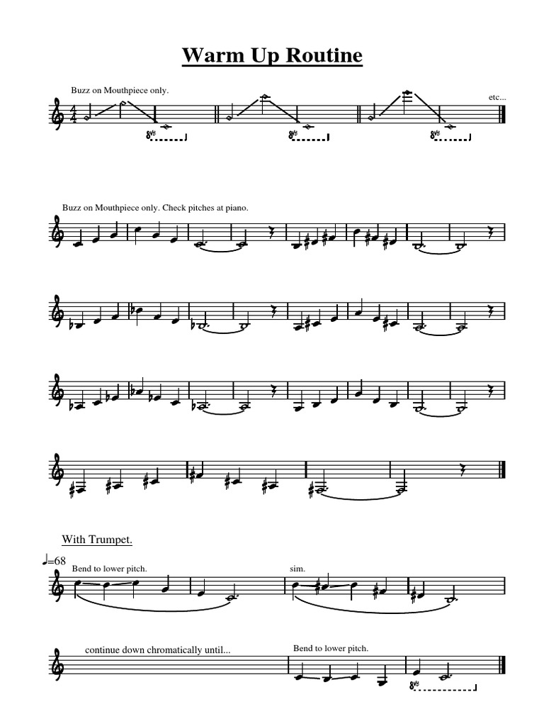 SAX Warmup Routine | PDF