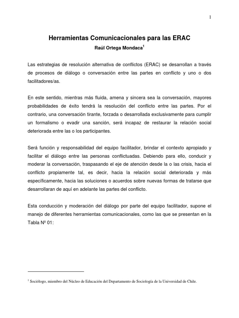 Herramientas Comunicacionales para Las Erac PDF | PDF | Comunicación no ...